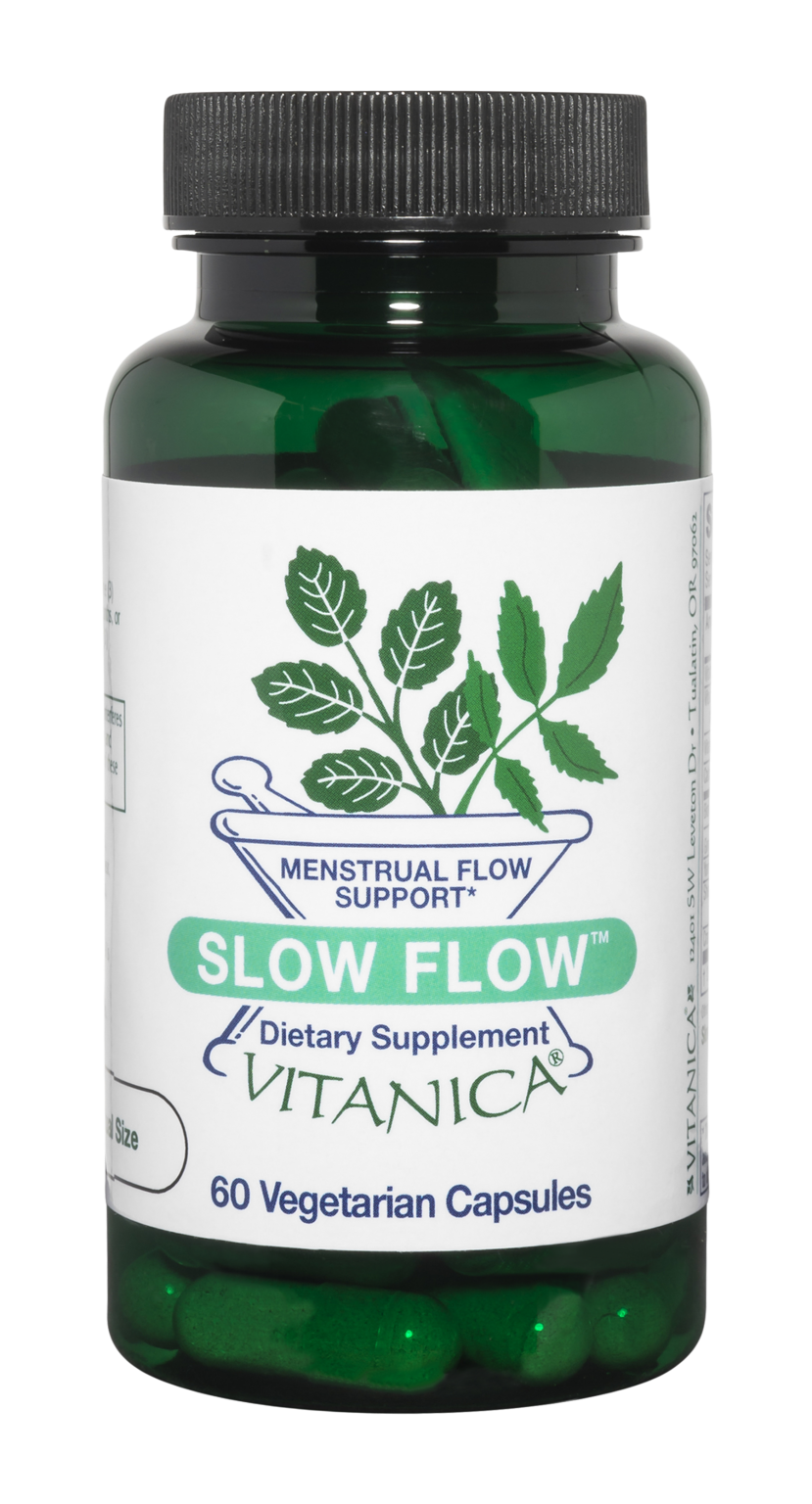Slow Flow ™ ~ Menstrual Flow Support ~ 60 capsules – VitanicaPro ...