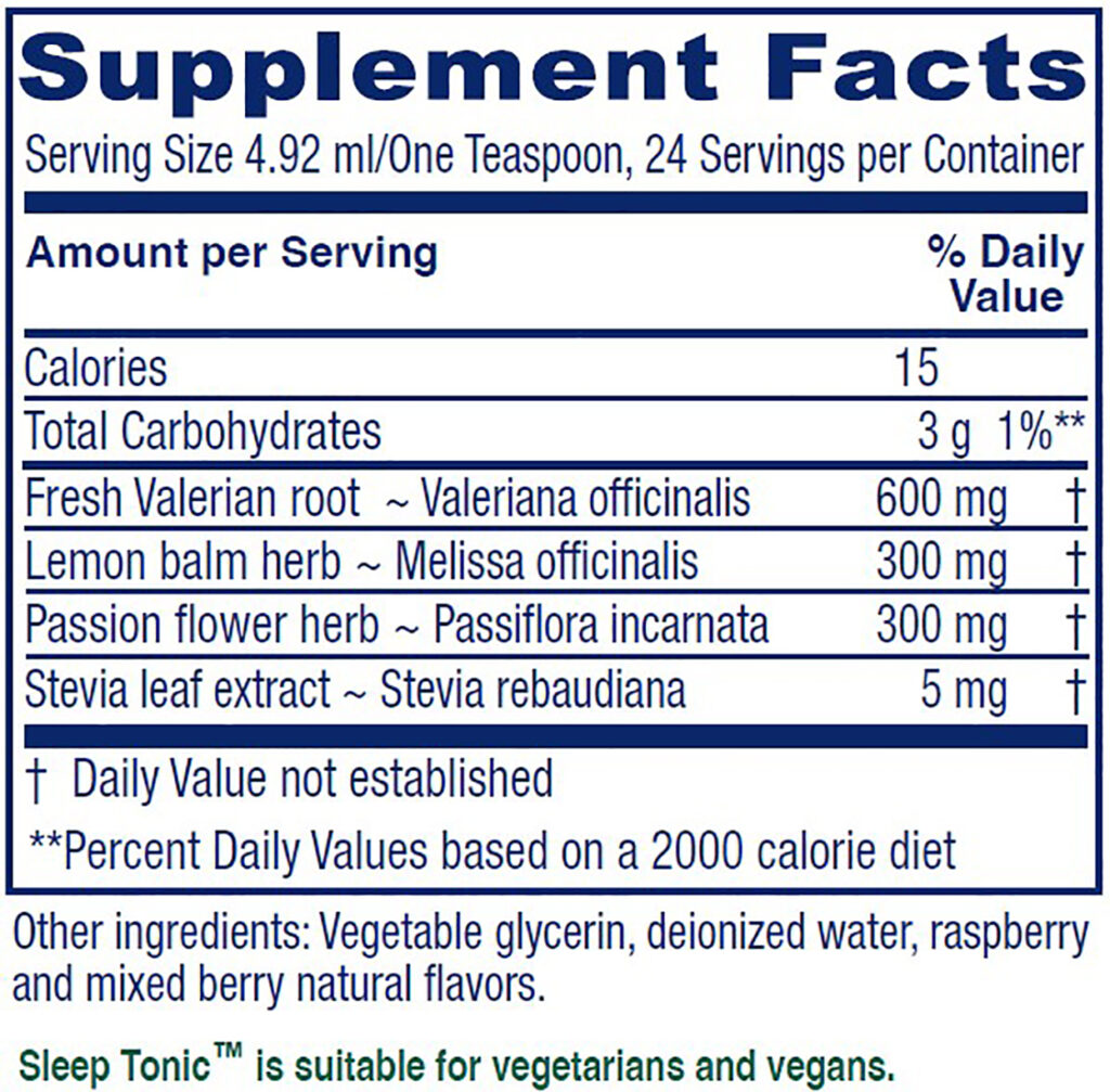 Sleep Tonic™ ~ Raspberry Sleep Tonic ~ 4 ounces - VitanicaPro ...